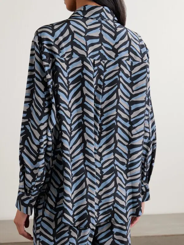 Matteau Printed Silk Crepe De Chine Shirt - Multi