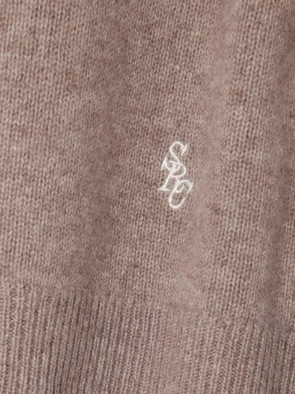Sporty & Rich Embroidered Cashmere And Wool-blend Polo Sweater