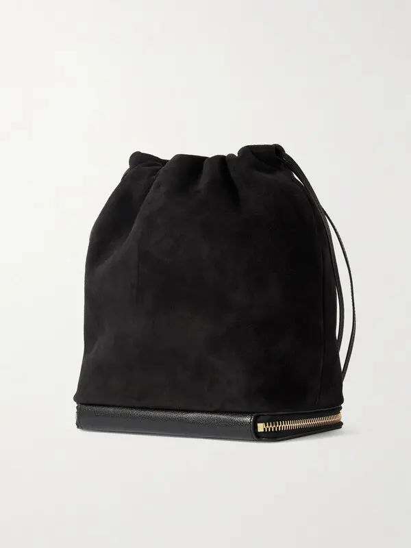 Alaïa Le Pochon Suede Shoulder Bag - Black