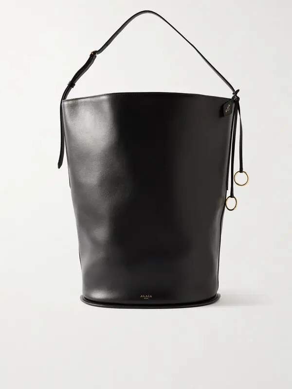 Alaïa Hip' Leather Bucket Bag - Black