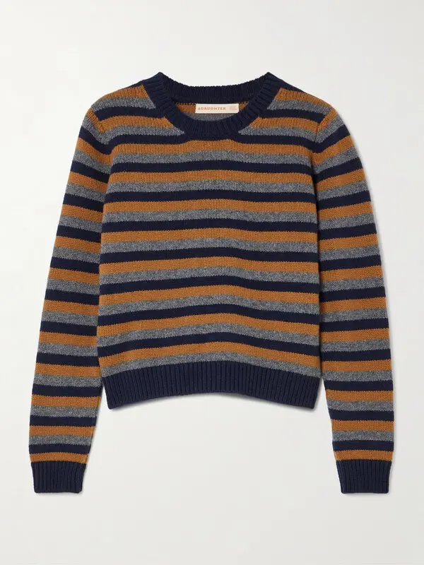Daughter Rosha Striped Wool Sweater - Gray