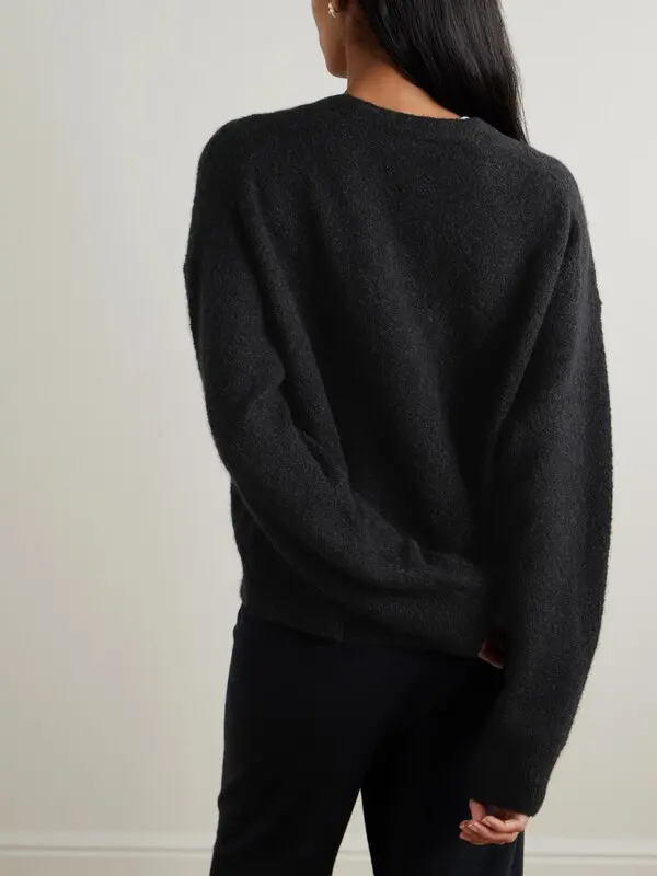 Eterne Walt Embellished Brushed Cashmere-blend Cardigan