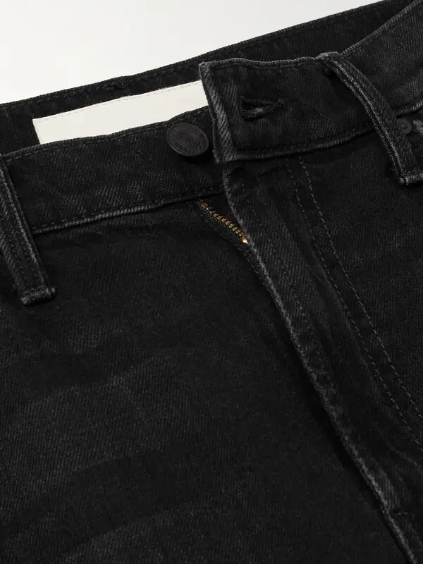 MOTHER The Dodger Sneak Mid-rise Straight-leg Jeans - Black
