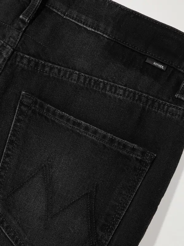 MOTHER The Dodger Sneak Mid-rise Straight-leg Jeans - Black