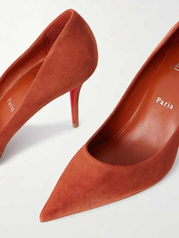 CHRISTIAN LOUBOUTIN Miss Z 80 Suede Pumps - Red