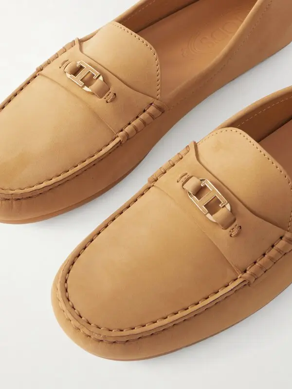 TOD'S Gomma 10l Suede Loafers - Brown
