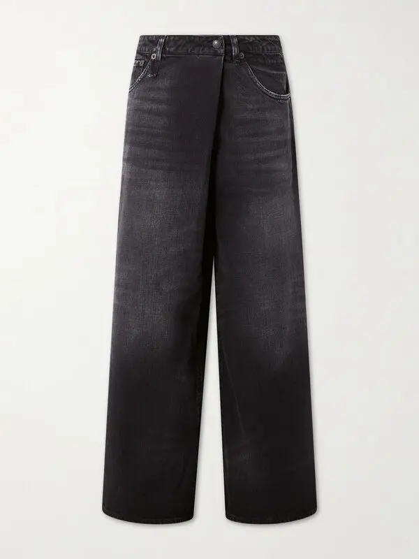 R13 Nico Wrap-effect Boyfriend Jeans