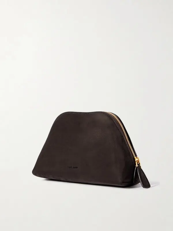 THE ROW Devon Mini Nubuck Pouch - Brown