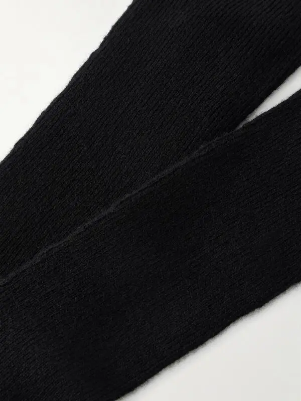 THE ELDER STATESMAN Ribbed Cashmere Gloves
