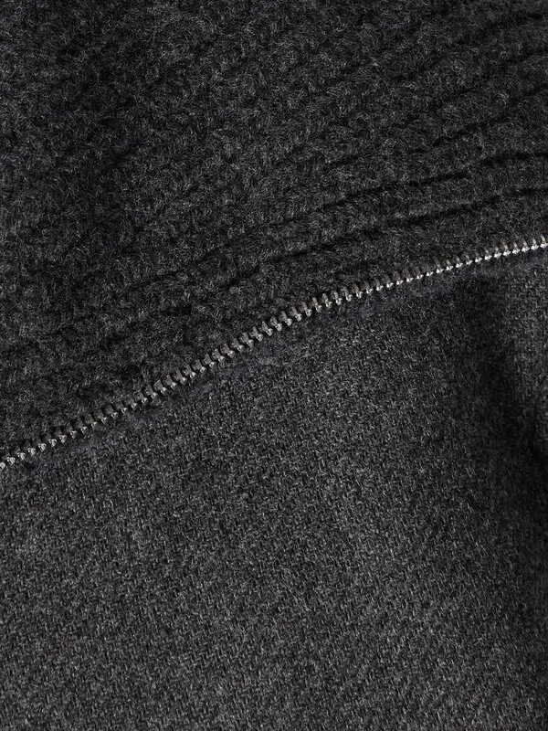 Theory Ribbed Wool-trimmed Wool-blend Twill Jacket