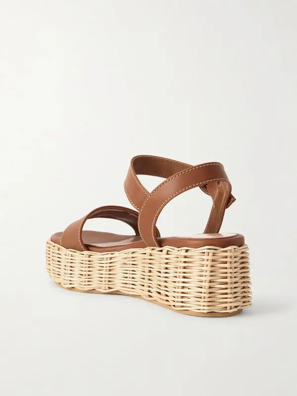 GIANVITO ROSSI Leather Platform Sandals
