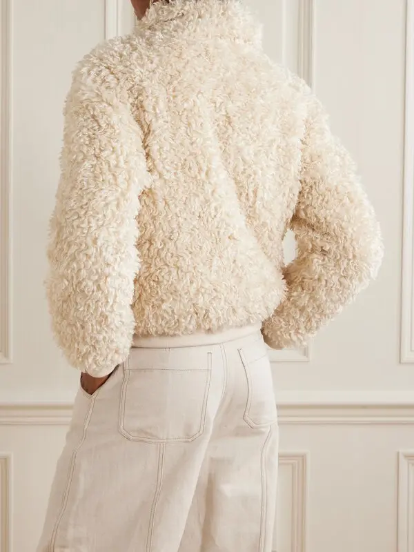 MARANT ETOILE Tayma Plush Jacket - Neutrals