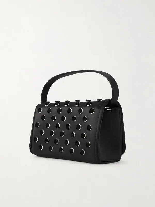 ROGER VIVIER Pilgrim Buckle Embellished Satin Clutch