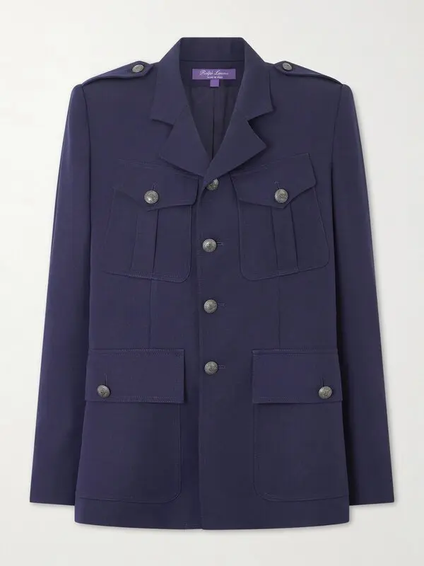 Ralph Lauren Annabeth Grain De Poudre Wool Jacket