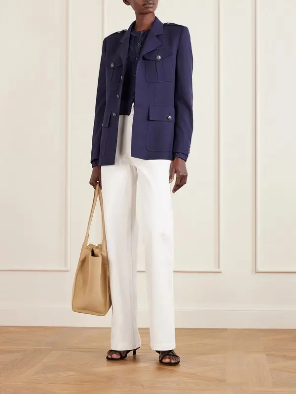 Ralph Lauren Annabeth Grain De Poudre Wool Jacket