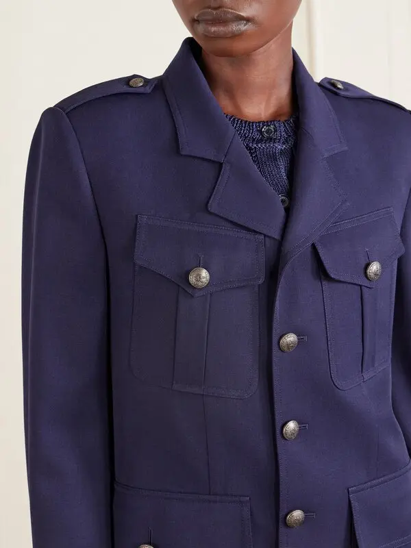 Ralph Lauren Annabeth Grain De Poudre Wool Jacket
