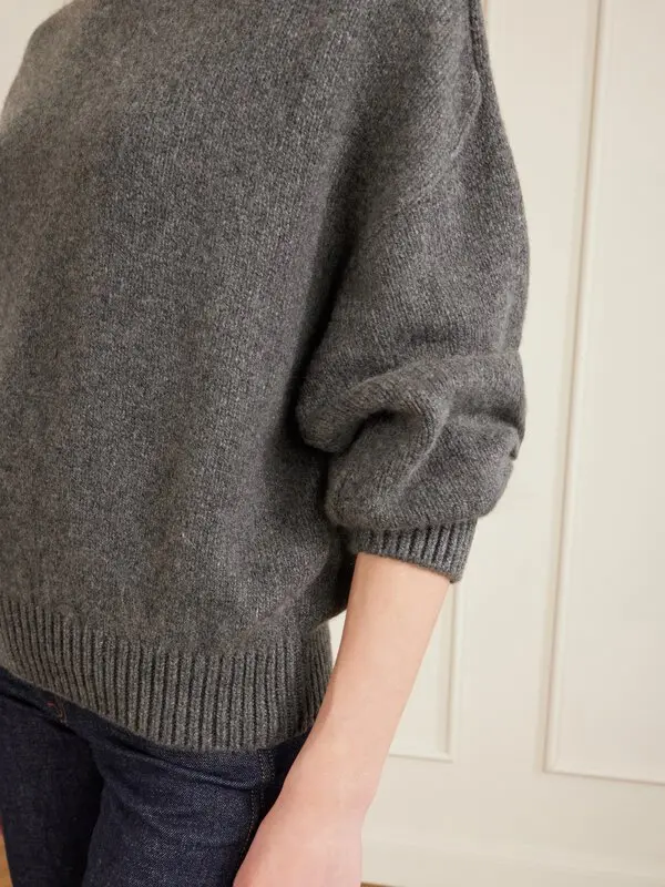 Khaite Willem Cashmere Turtleneck Sweater - Gray