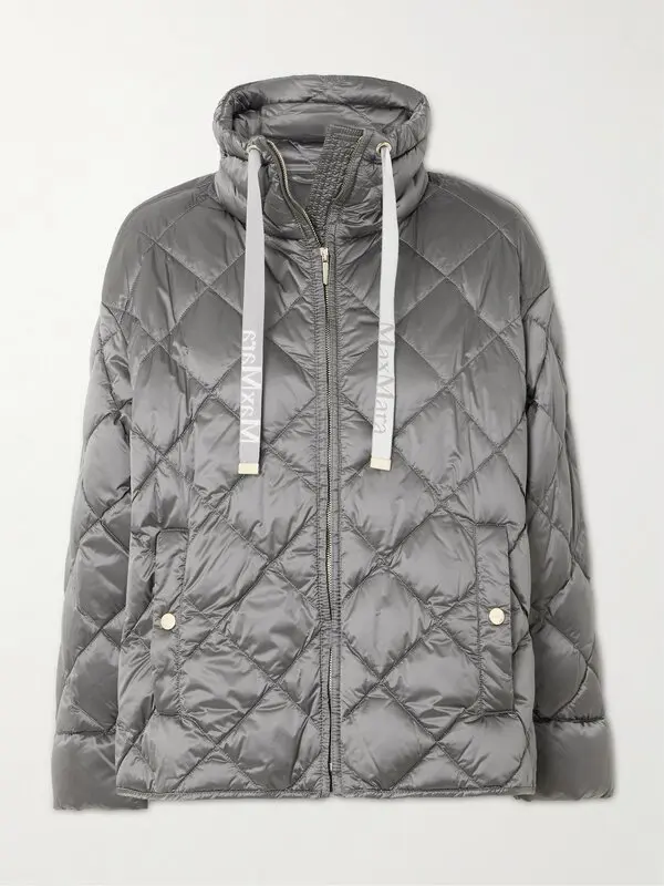 Max Mara The Cube Quilted Down Jacket - Gray