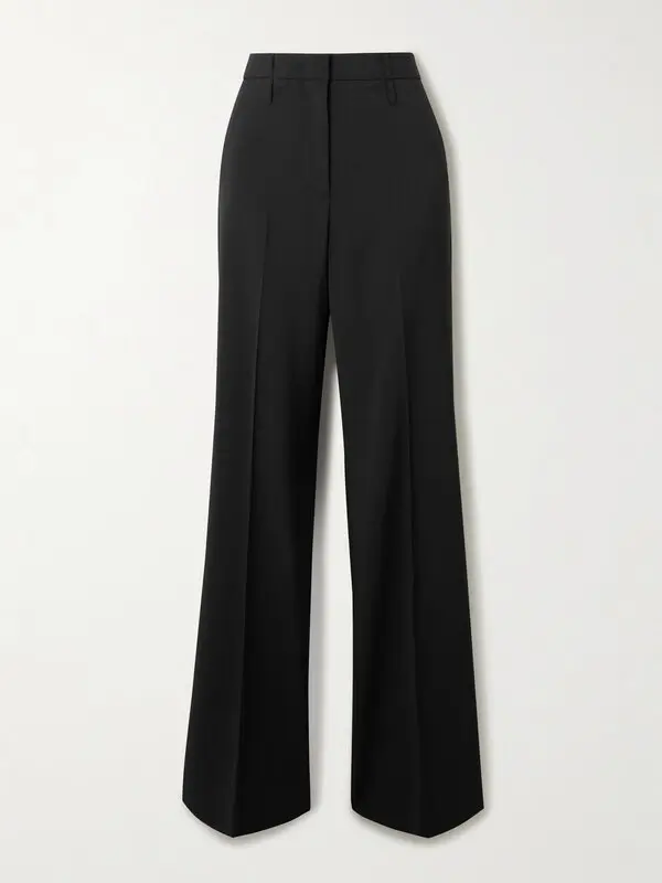 Sportmax Grain De Poudre Wool Wide-leg Trousers