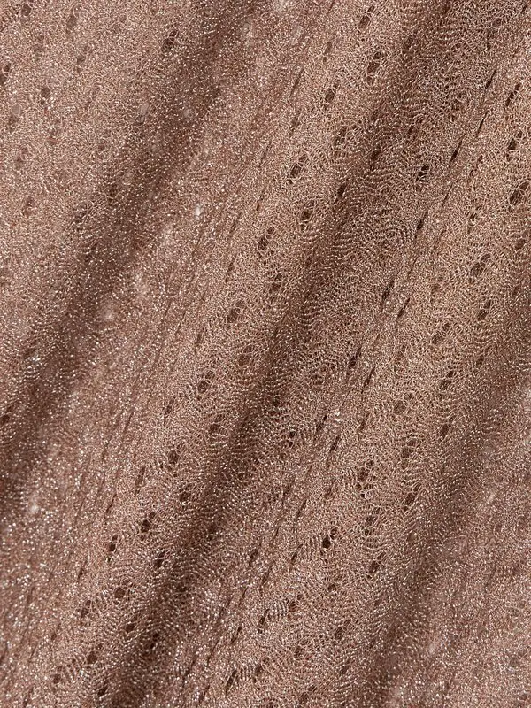 Missoni Metallic Crochet-knit Coverup - Brown