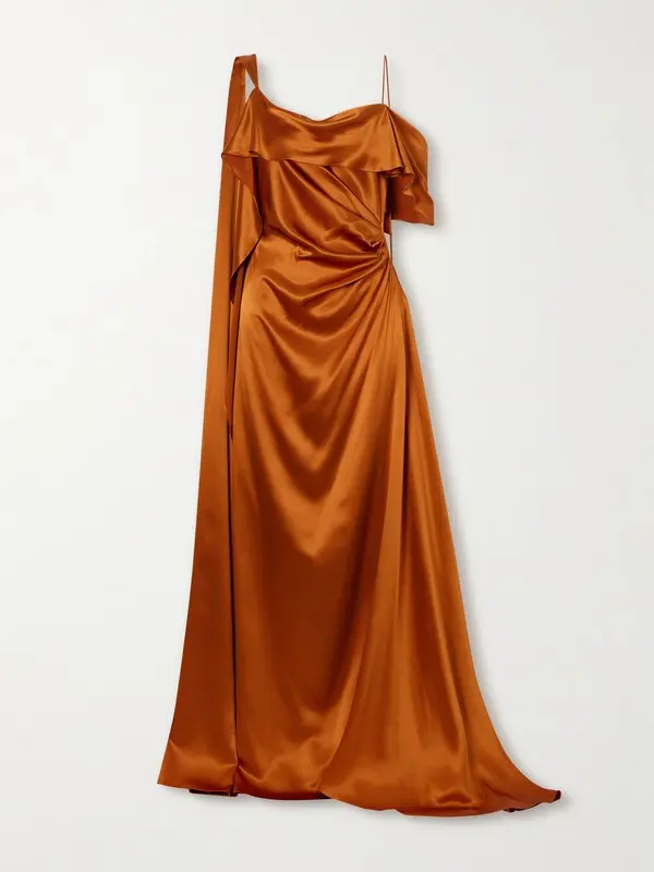 ROKSANDA Lysa Draped Silk-satin Gown