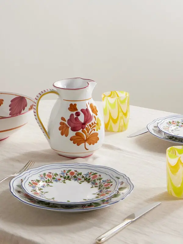 CABANA Blossom Painted Ceramic Jug - Multi