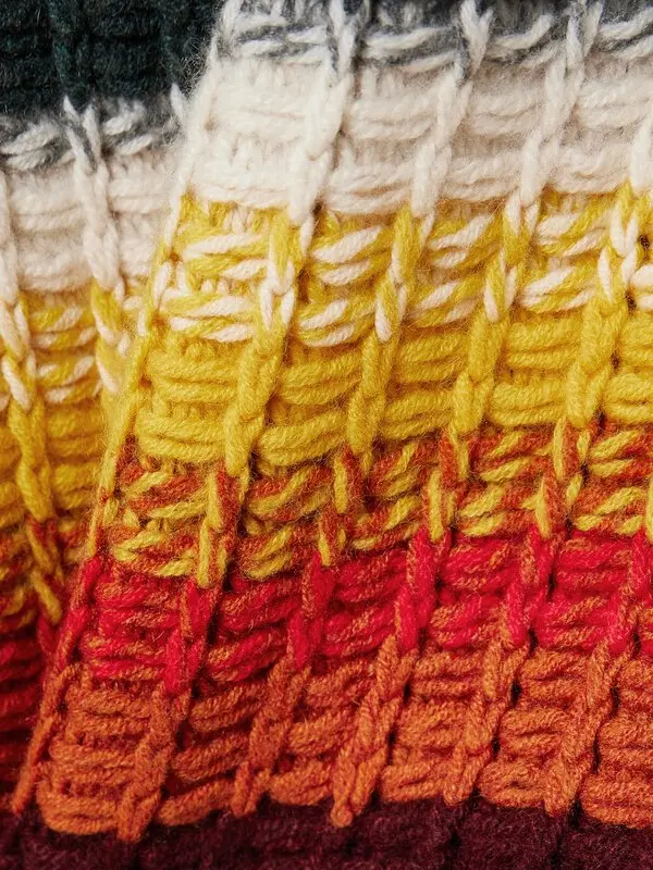 Khaite Yanis Oversized Striped Ribbed Cashmere Sweater