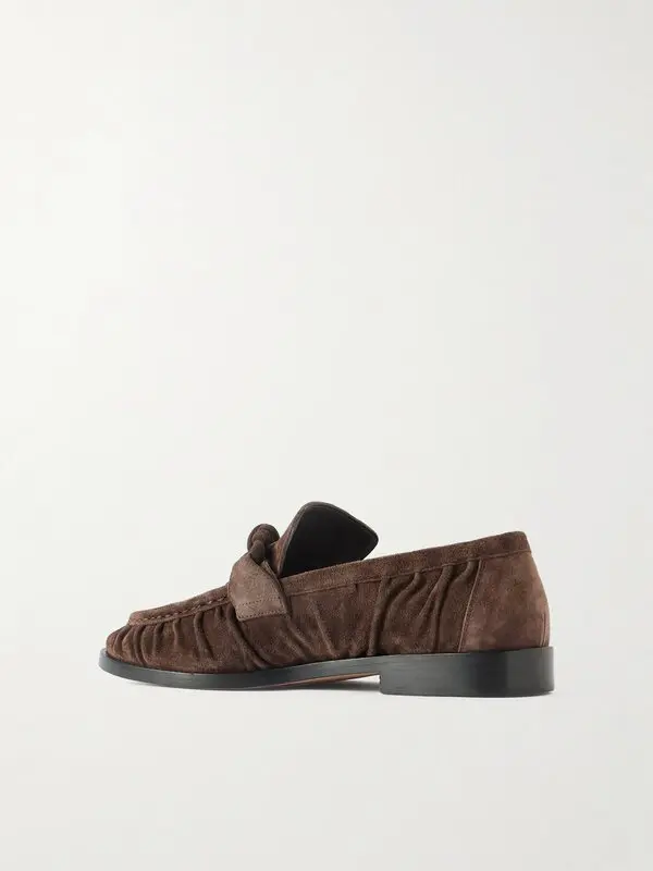 Bottega Veneta Astaire Knotted Suede Loafers