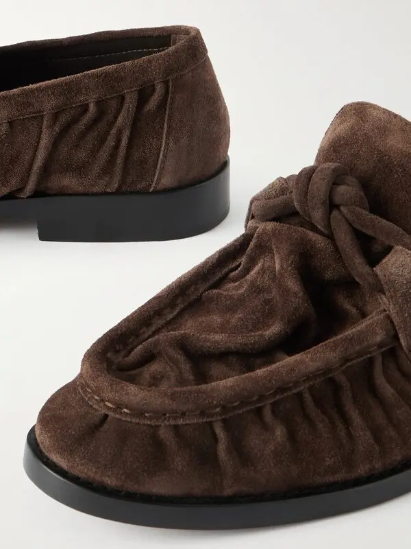 Bottega Veneta Astaire Knotted Suede Loafers