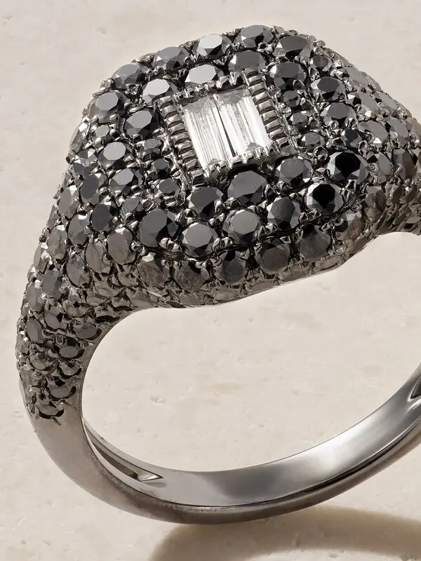 Shay 18-karat Gold Diamond Signet Ring