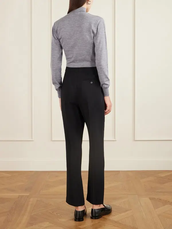 Givenchy Draped Wool-blend Turtleneck Sweater - Gray