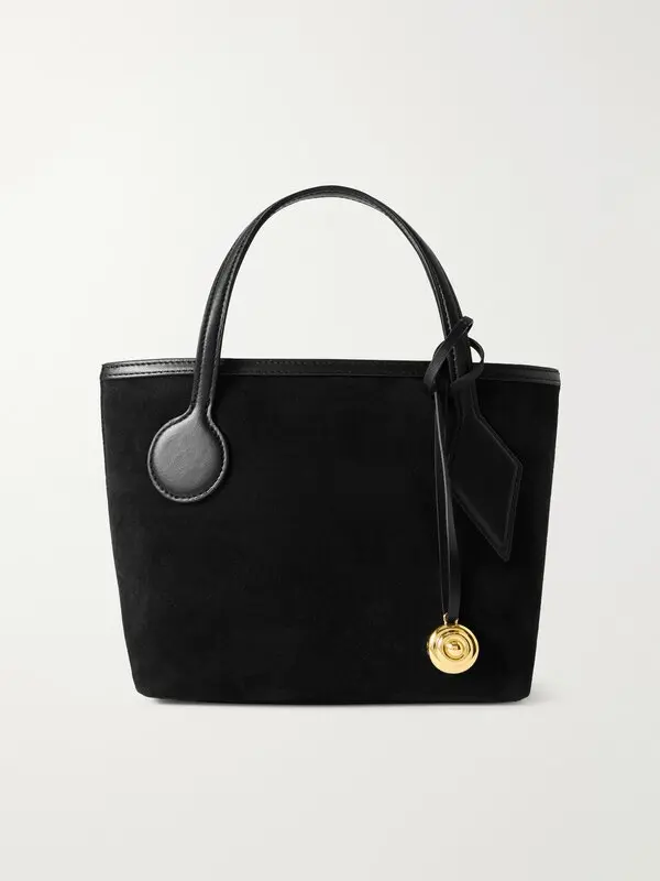 LIFFNER Sprout Micro Embellished Suede Tote - Black