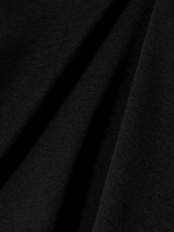 FLORE FLORE Dinah Ribbed Organic Cotton-jersey Turtleneck Top - Black