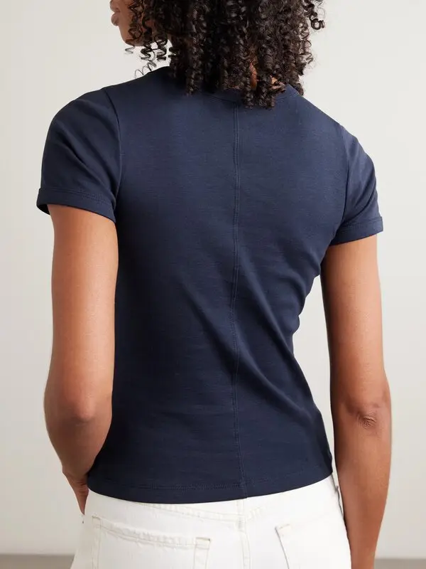 FLORE FLORE Car Ribbed Organic Cotton-jersey T-shirt