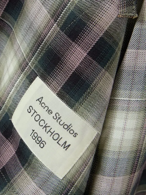 Acne Studios Checked Woven Hooded Shirt - Multi