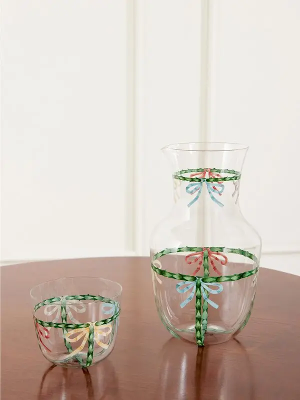 LOBMEYR Alpha Bow Painted Crystal Glass Pitcher