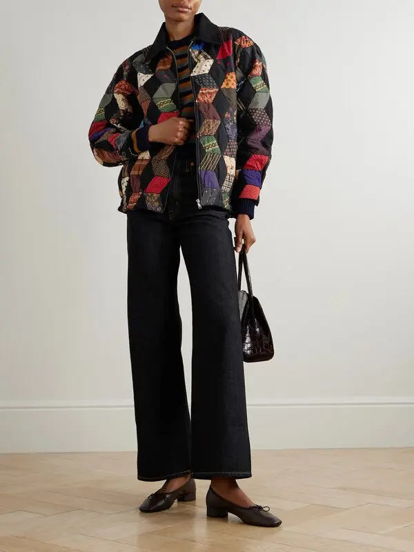Sea Cressida Quilted Patchwork Cotton Jacket With Corduroy Trim