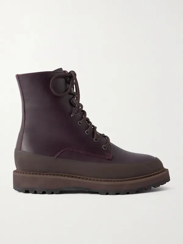 Le Monde Beryl Leather Ankle Boots - Purple