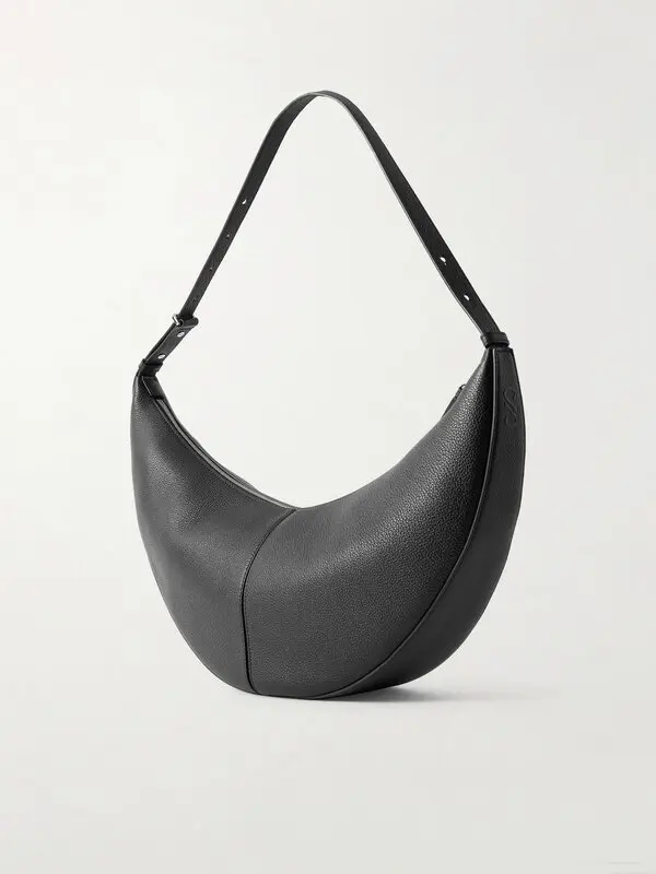 Proenza Schouler Paneled Full-grain Leather Shoulder Bag - Black