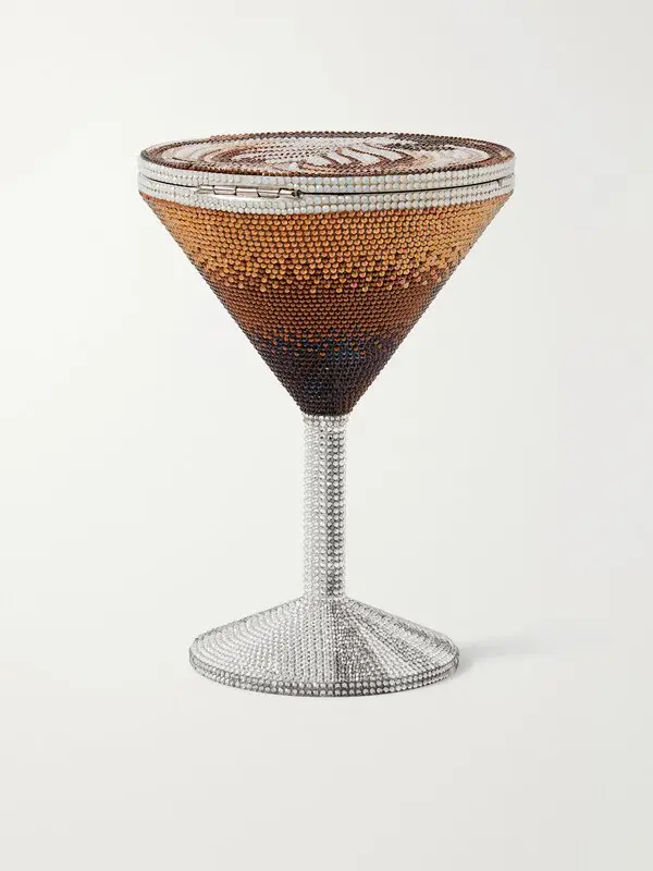 Judith Leiber Martini Espresso Crystal Clutch
