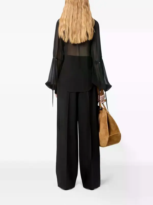 Nina Ricci Sheer Bow Detail Shirt