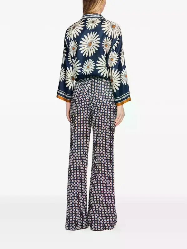 Sandro Floral-print Silk Shirt