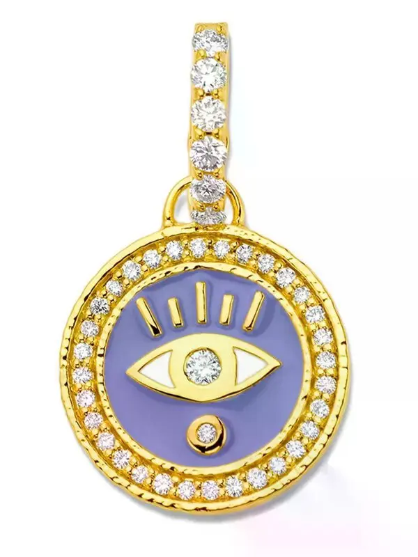 BUDDHA MAMA Yellow Diamond Evil Eye Pendant