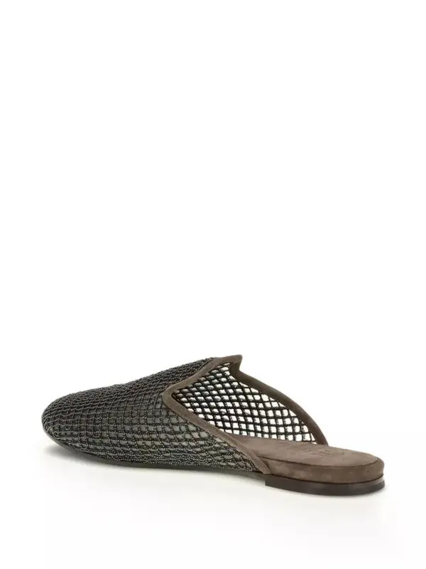 Brunello Cucinelli Open Knit Slides