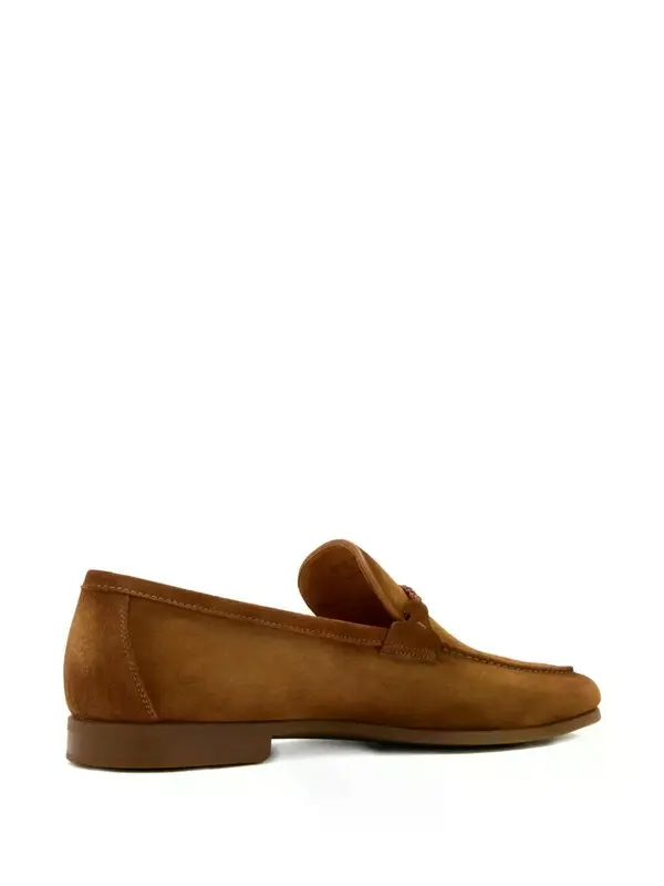 Magnanni Braided-strap Suede Loafers
