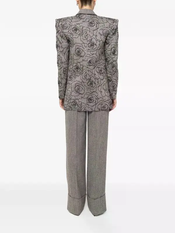 NISSA Sequin-embellished Double-breasted Blazer