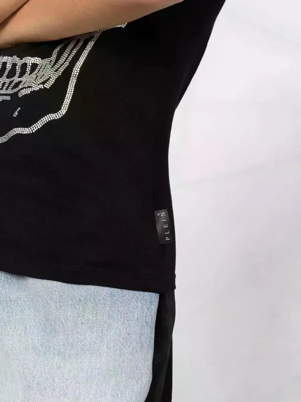 Philipp Plein Skull Logo Print T-shirt - Black