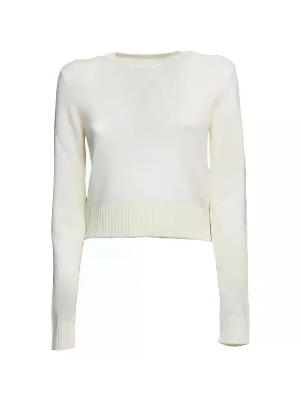 JIL SANDER Crew Neck Long Sleeved Sweater - White