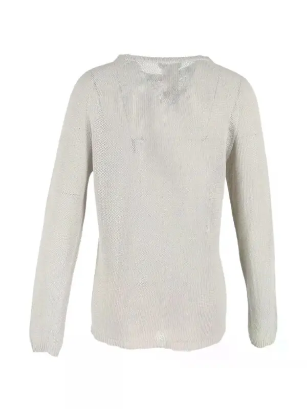 Max Mara Long-sleeve Crew-neck Sweater With Pocket