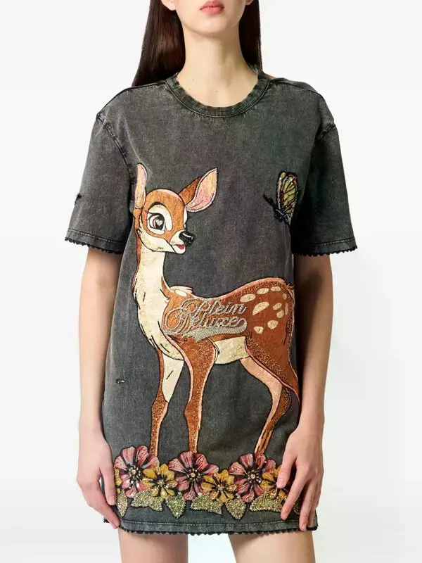 Philipp Plein Open-back Mini T-shirt Dress